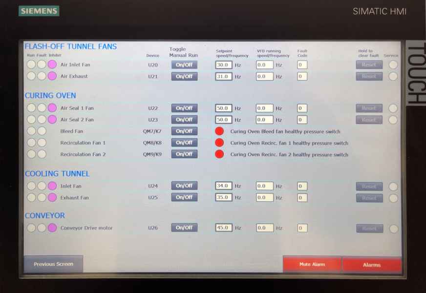 Powder Coating Control Systems